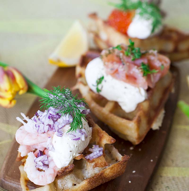 Matig våffla med påsk-topping - Senioren